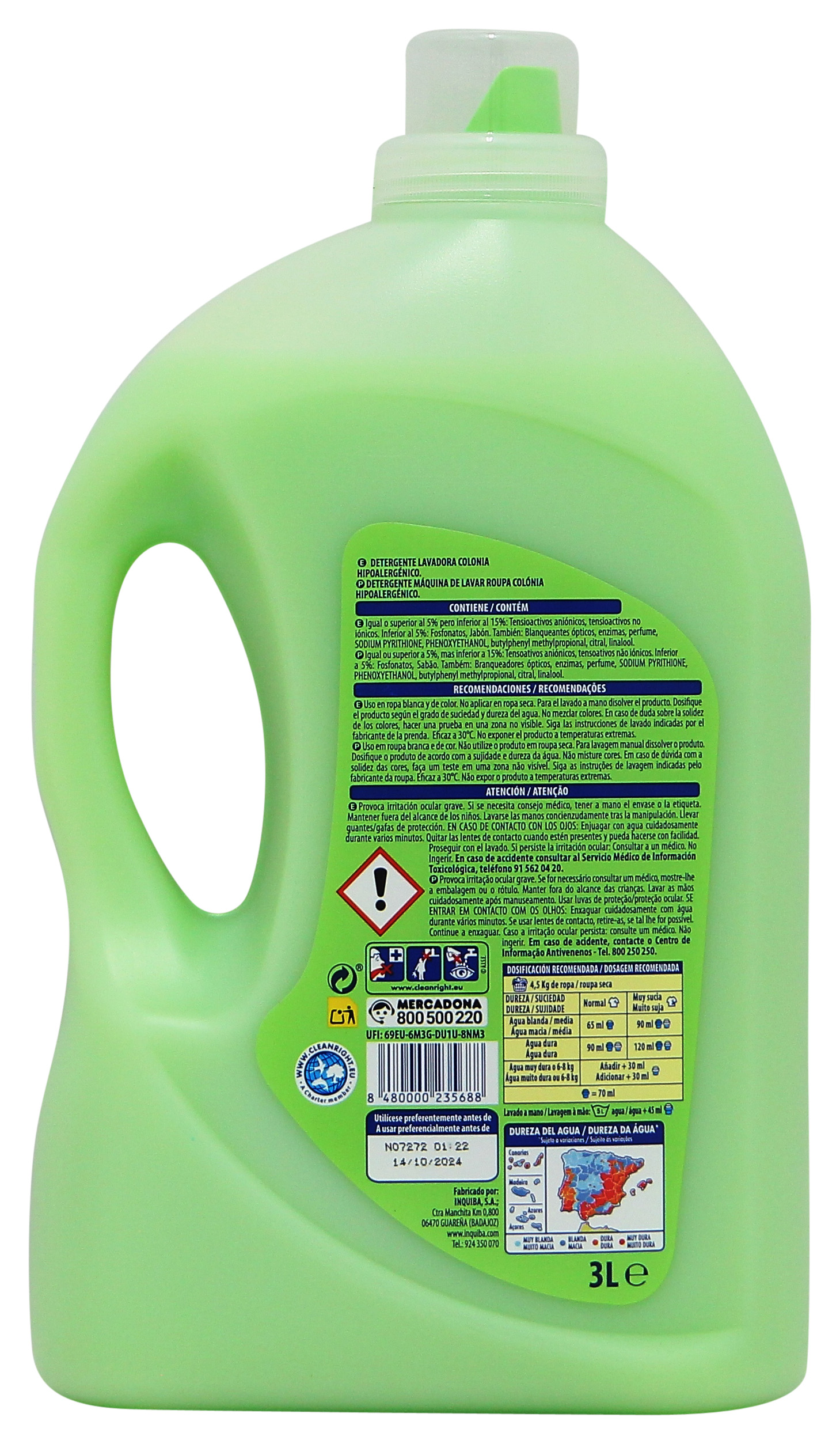BOSQUE VERDE (MERCADONA) DETERGENTE - COLÓNIA: teste e opinião